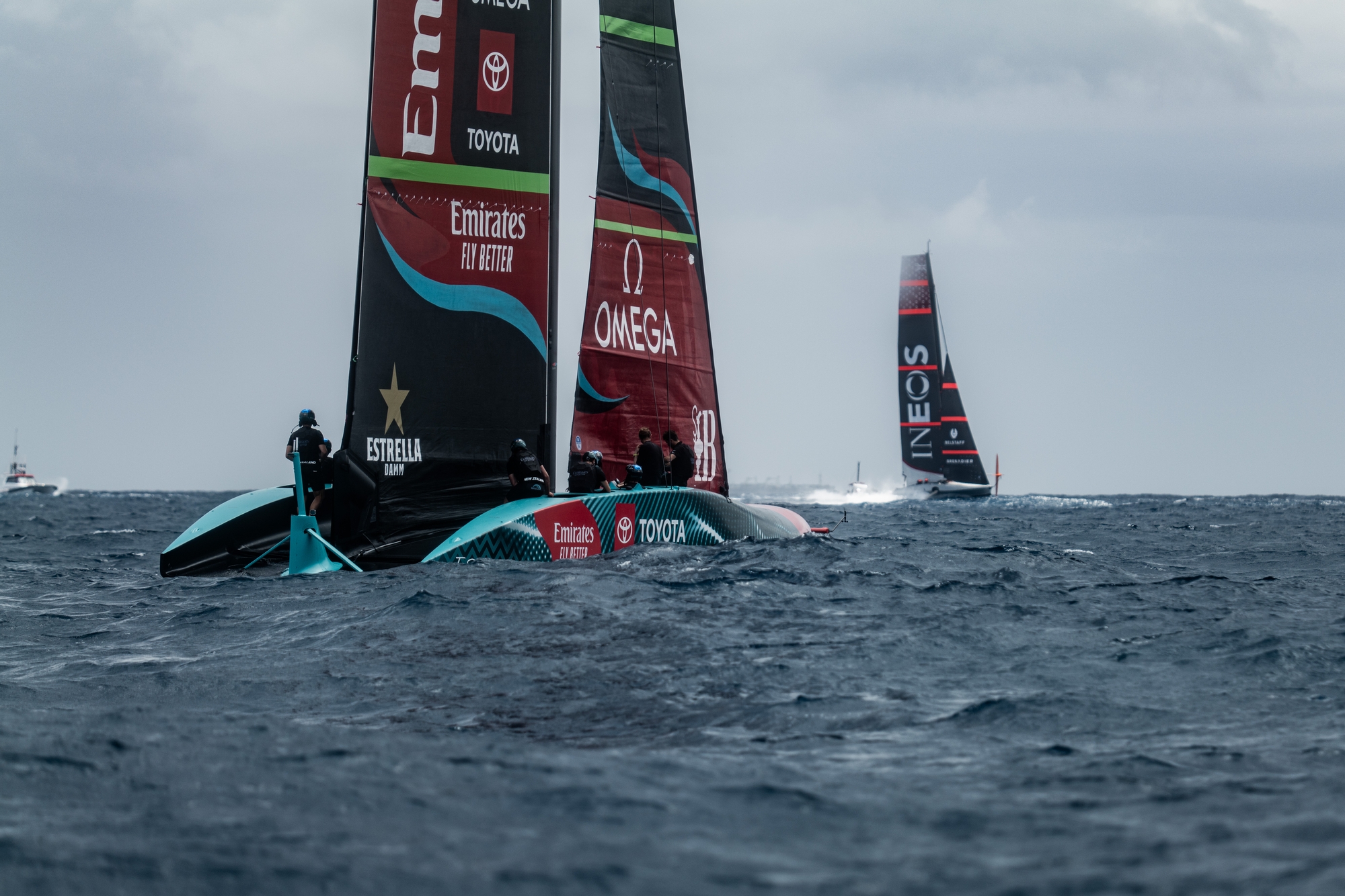 INEOS BRITANNIA SCORCHING IN BARCELONA SWELL - 37th America's Cup