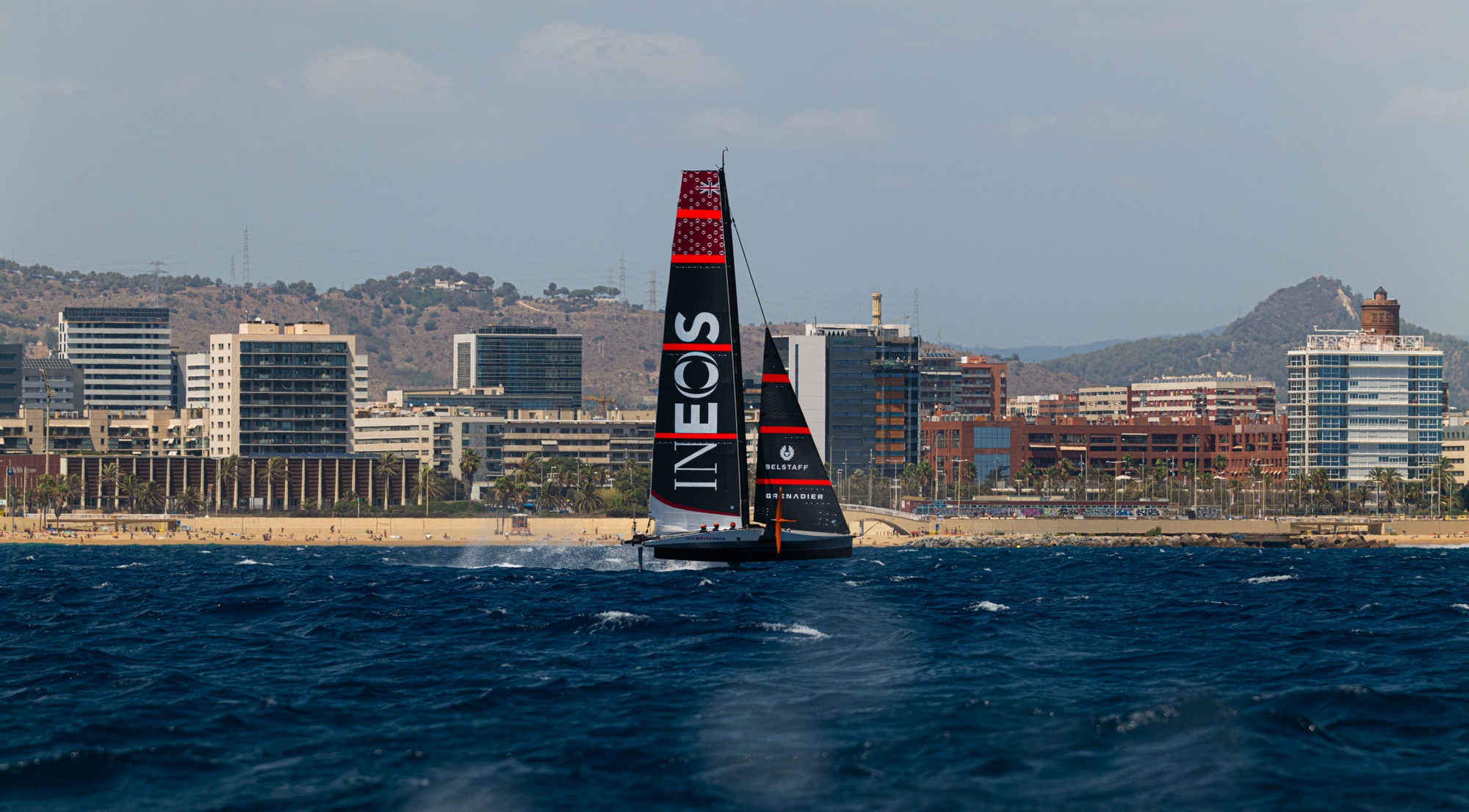 KIWIS LAUNCH THEIR AC40 IN BUMPY WINDY BARCELONA - 37th America's Cup