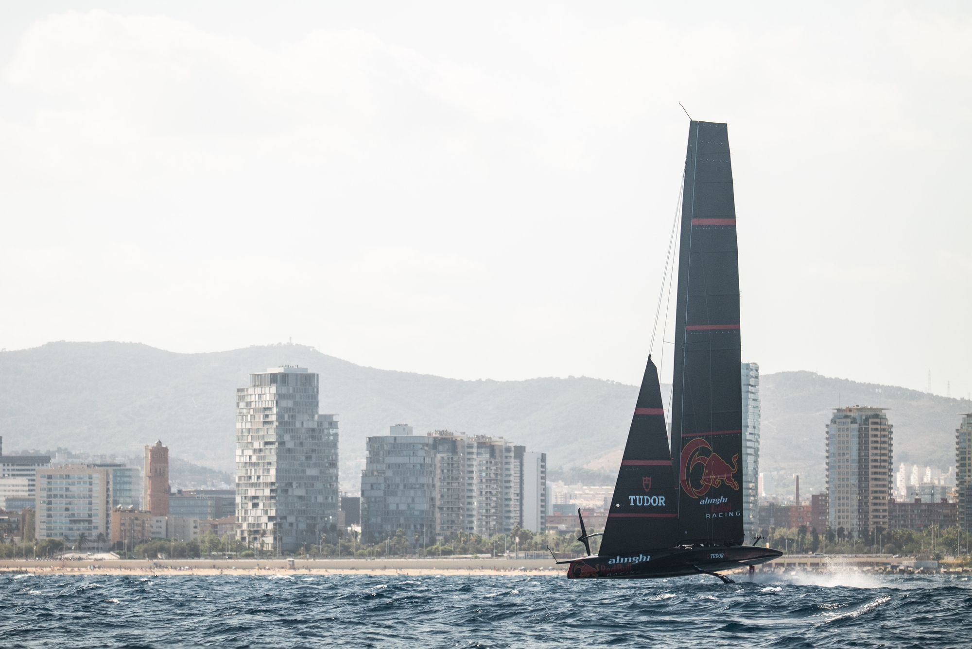 KIWIS LAUNCH THEIR AC40 IN BUMPY WINDY BARCELONA - 37th America's Cup