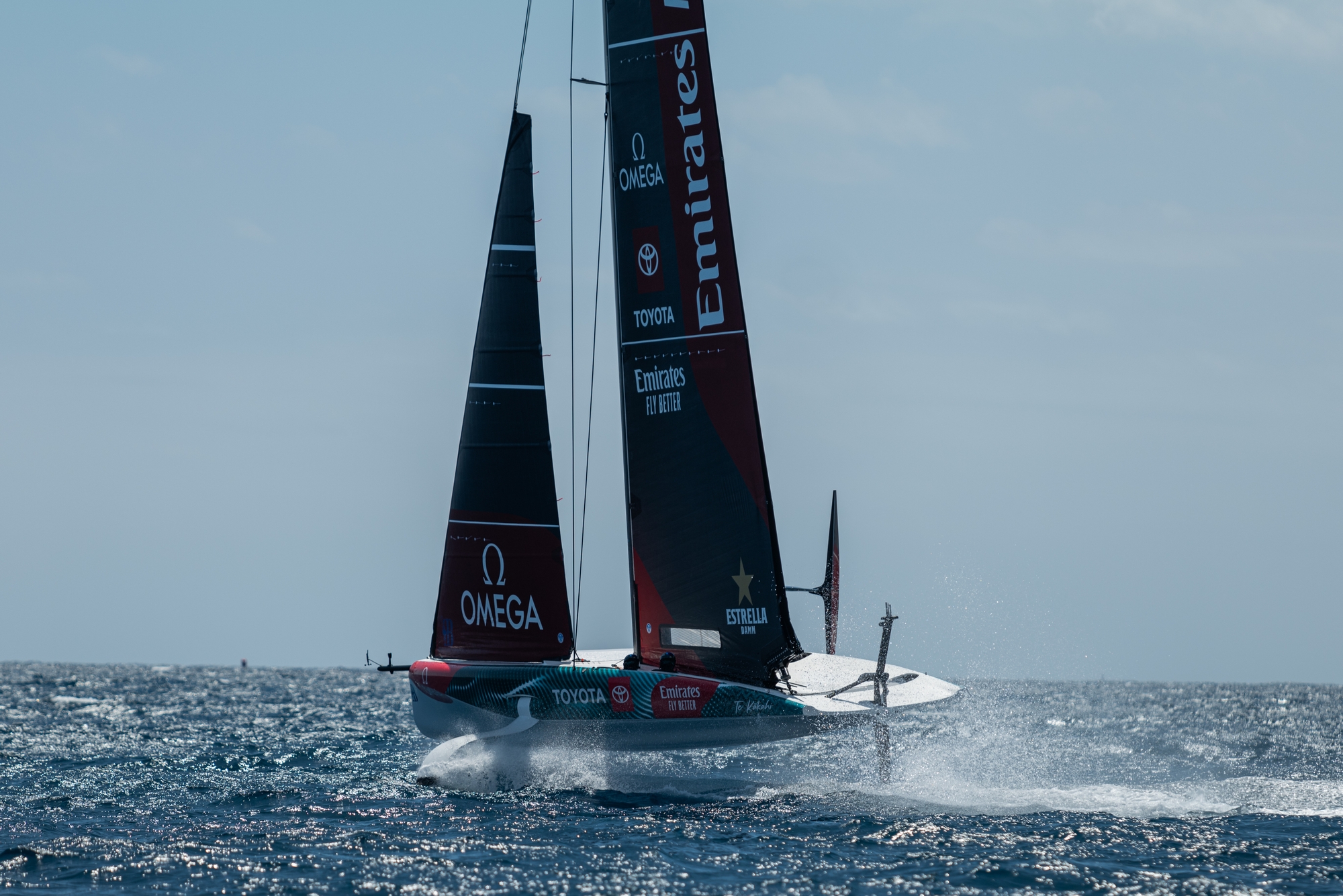 KIWIS LAUNCH THEIR AC40 IN BUMPY WINDY BARCELONA - 37th America's Cup